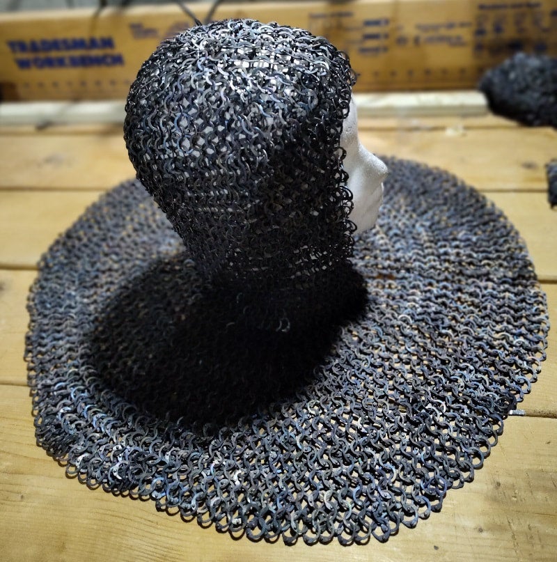 Full Coif, Titanium Riveted Mail | Munitions Grade Arms
